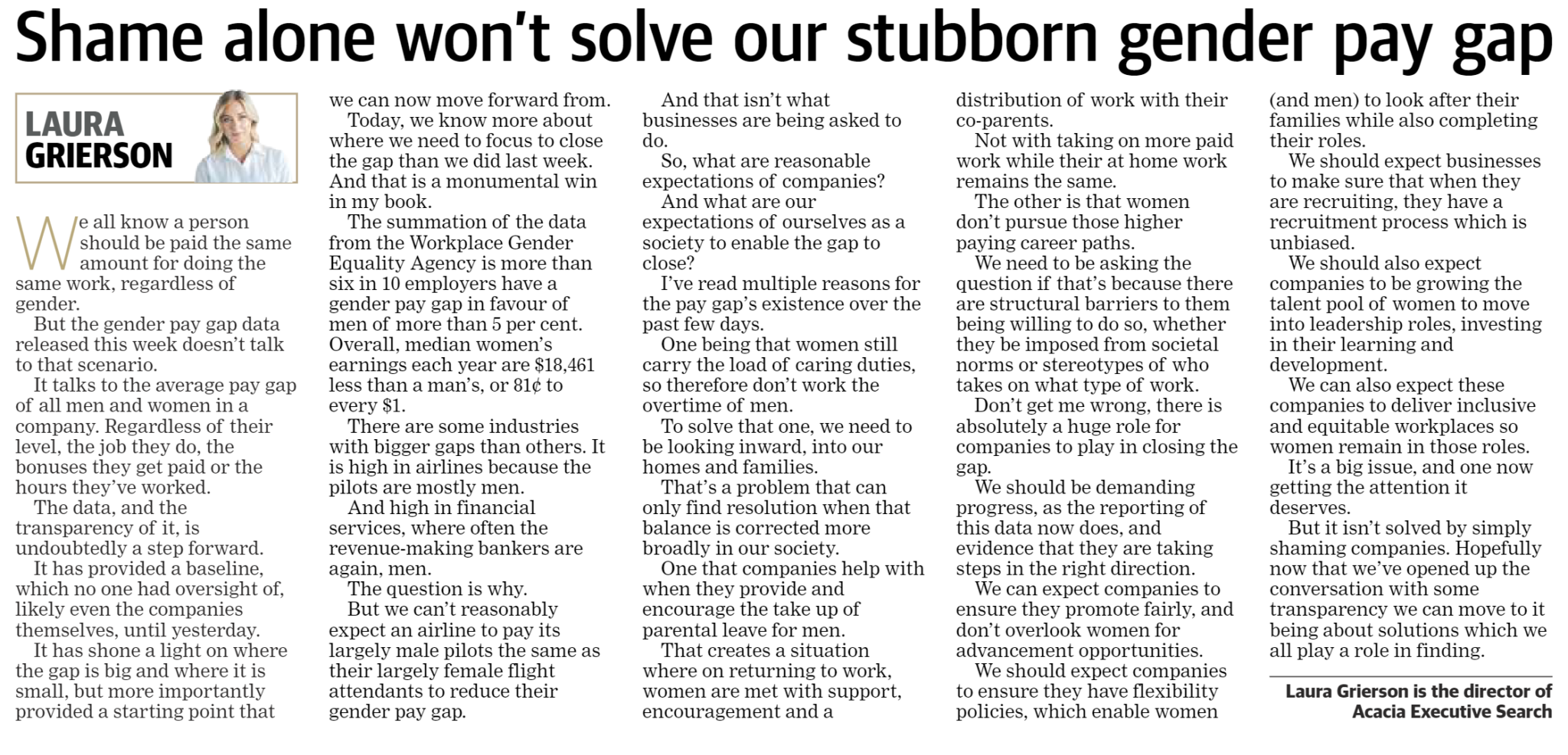 Laura Grierson - The West Australian - Media Stable